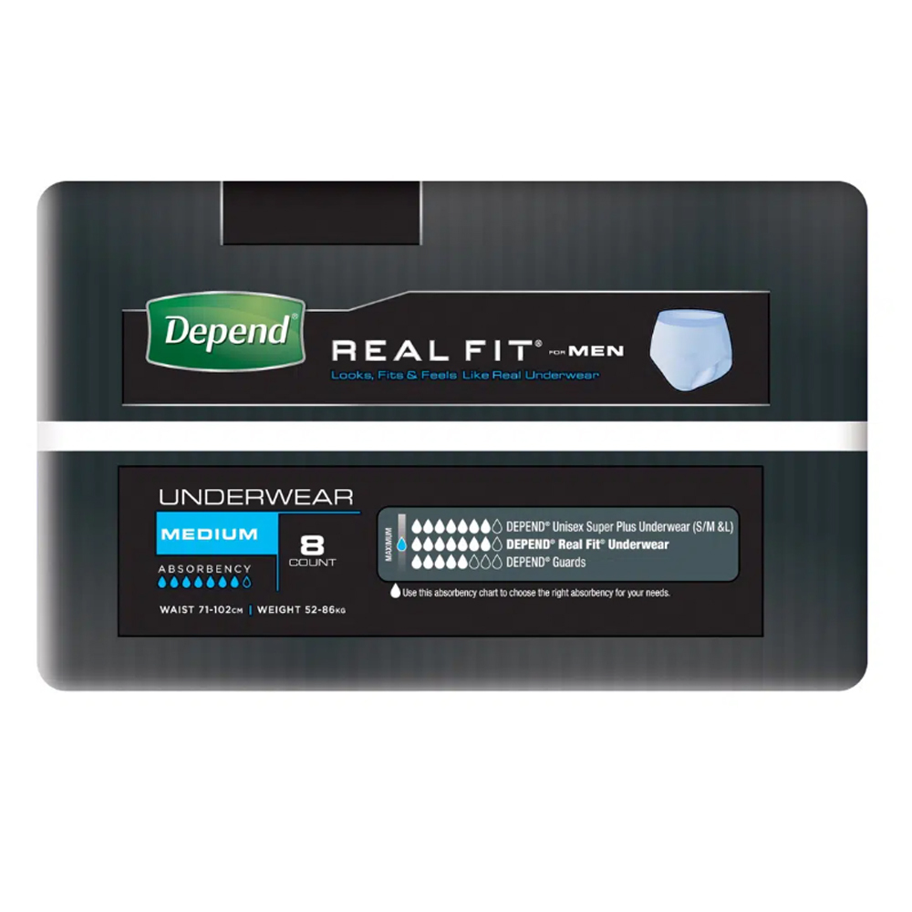 Real Fit Underwear for Men Medium - Depend | MEC The Medical Equipment ...