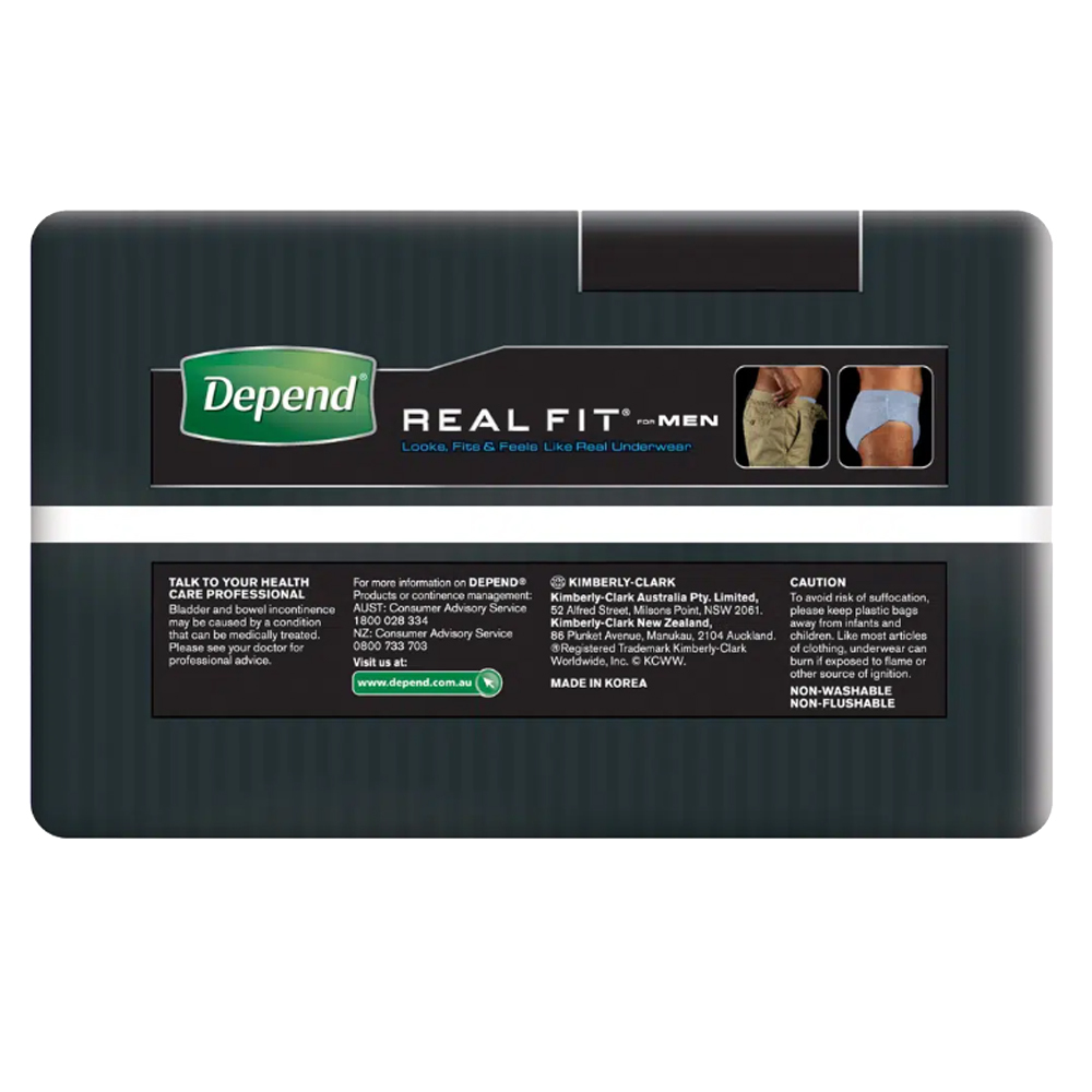 Real Fit Underwear for Men Medium - Depend | MEC The Medical Equipment ...